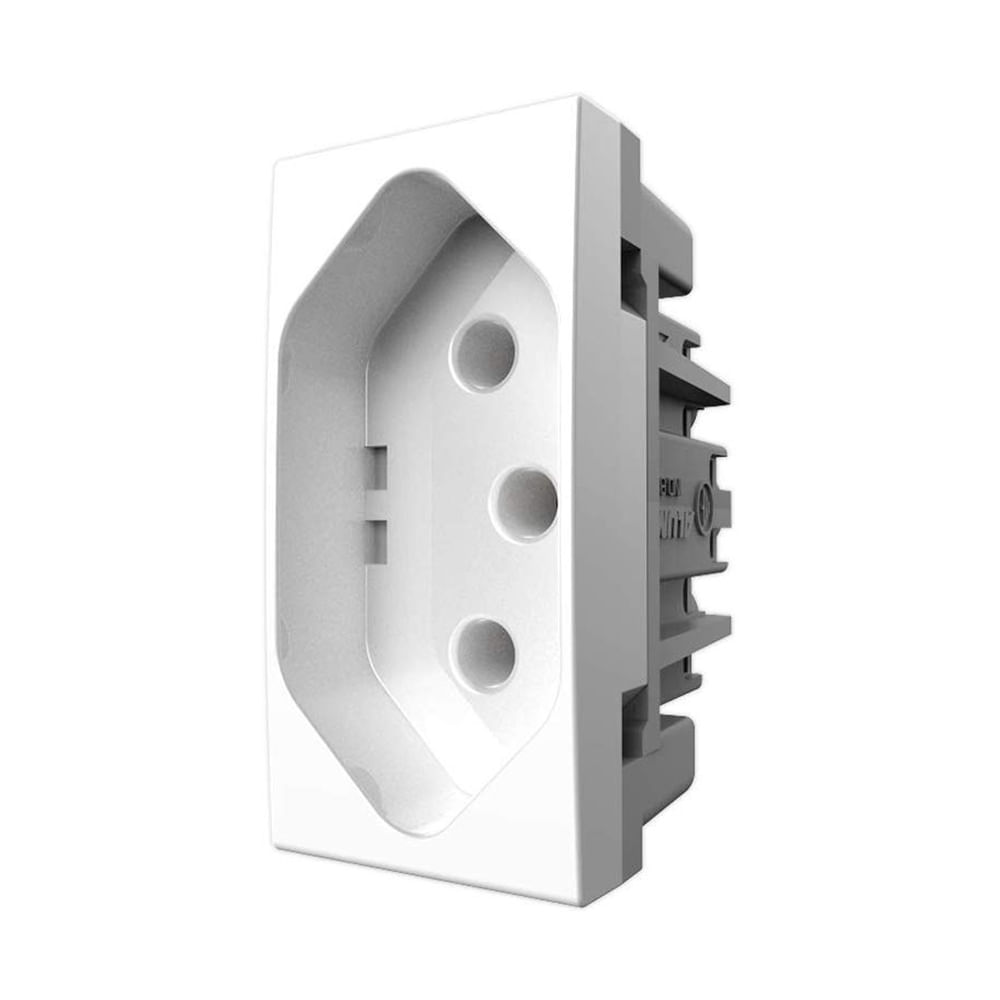 Chatuba | Módulo Tomada 2P+T 10A 250V Branco Alumbra - Chatuba