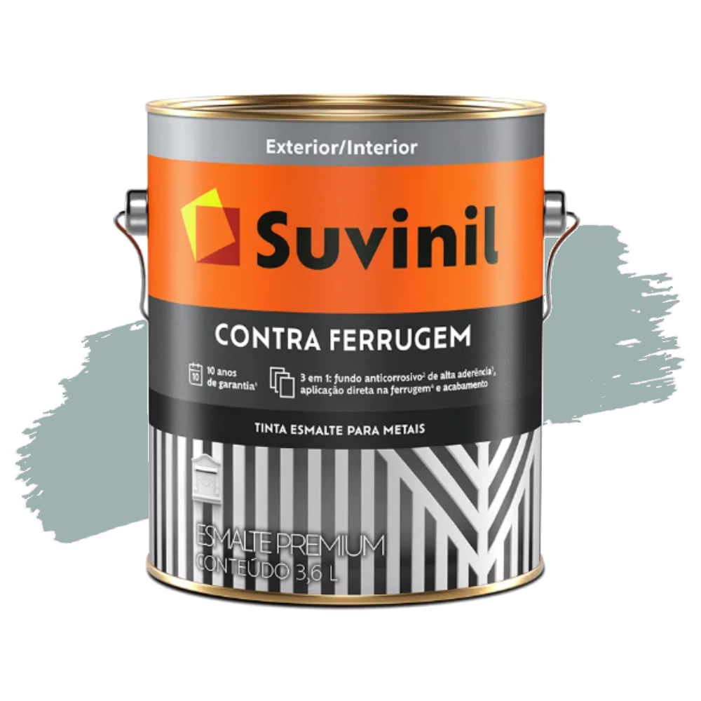 Chatuba | Tinta Esmalte Contra Ferrugem Cinza Médio 3,6L Suvinil - Chatuba